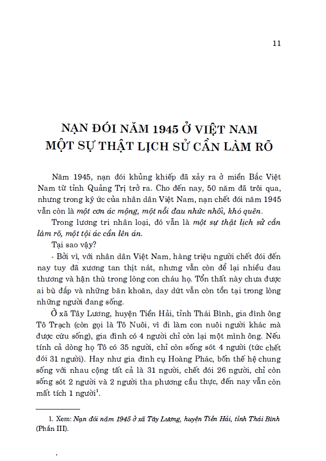 Nạn Đói Năm 1945 Ở Việt Nam - Những Chứng Tích Lịch Sử - Nhà Sách Xưa